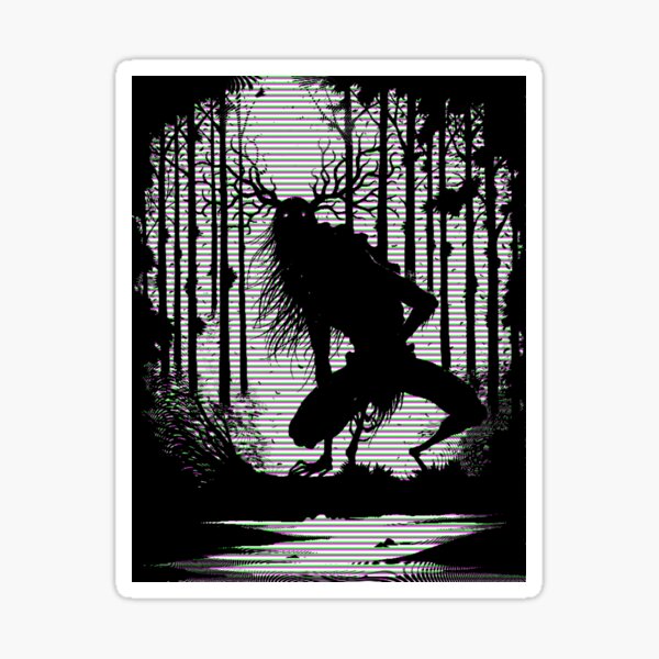 "Windigo Cryptid" Sticker by SquatchCNC | Redbubble