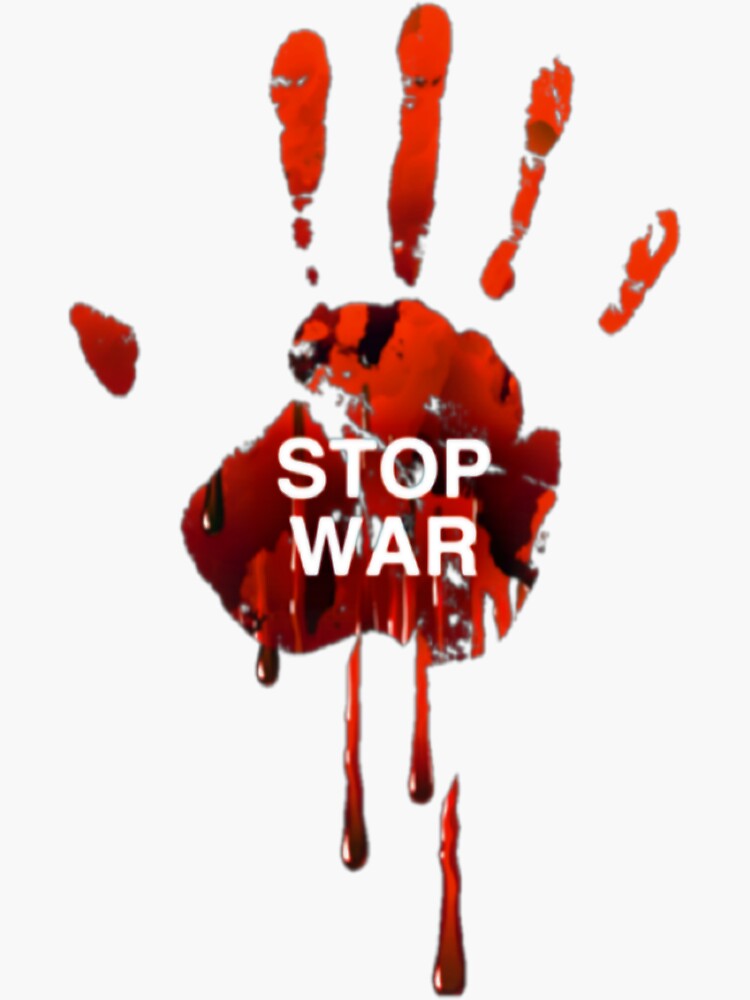 "Stop war" Sticker for Sale by djaoui30 | Redbubble