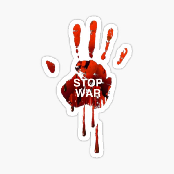 "Stop war" Sticker for Sale by djaoui30 | Redbubble