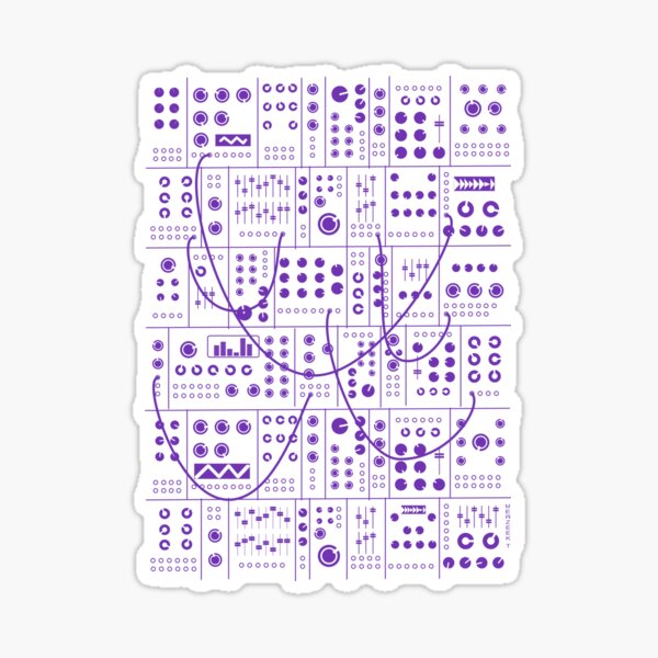 "Modular synthesizer eurorack synth" Sticker by mewzeek-T | Redbubble