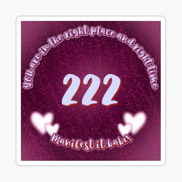 "angel number 222" Sticker by shakiraa | Redbubble