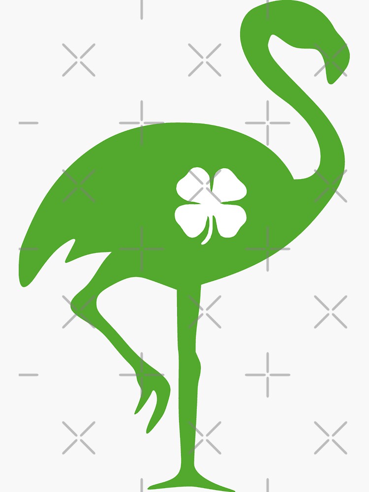 "Vintage St Patricks Day Funny Flamingo Irish Flamingo Lucky Shamrock ...