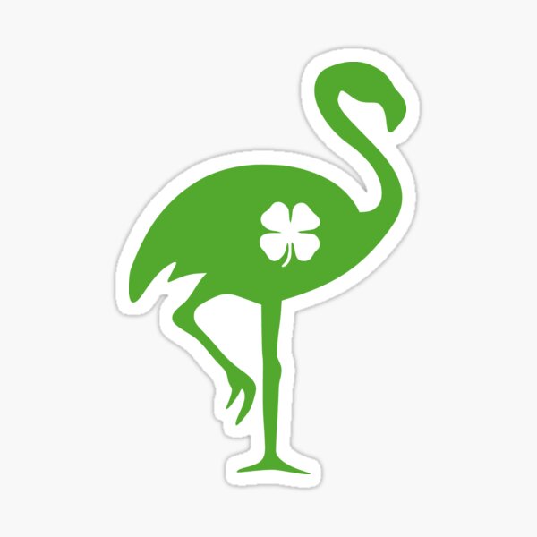 "Vintage St Patricks Day Funny Flamingo Irish Flamingo Lucky Shamrock ...