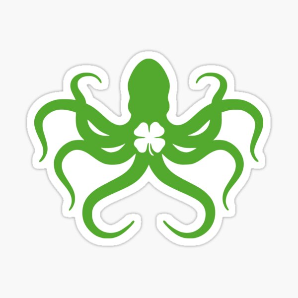"Vintage St Patricks Day Funny Octopus Irish Octopus Lucky Shamrock ...