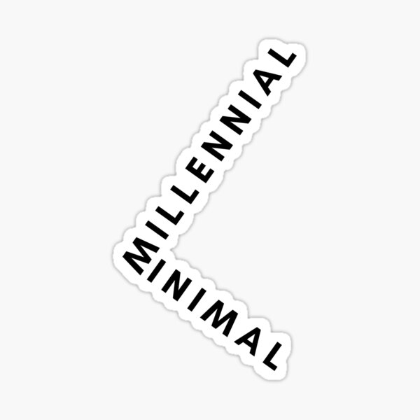 "Millennial Minimal" Sticker by AtlanticFossils | Redbubble