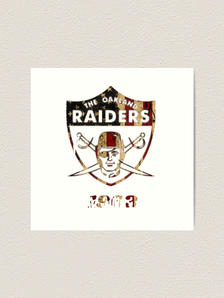 "throwback throw back Raiders classic logo " Art Print for Sale by ...