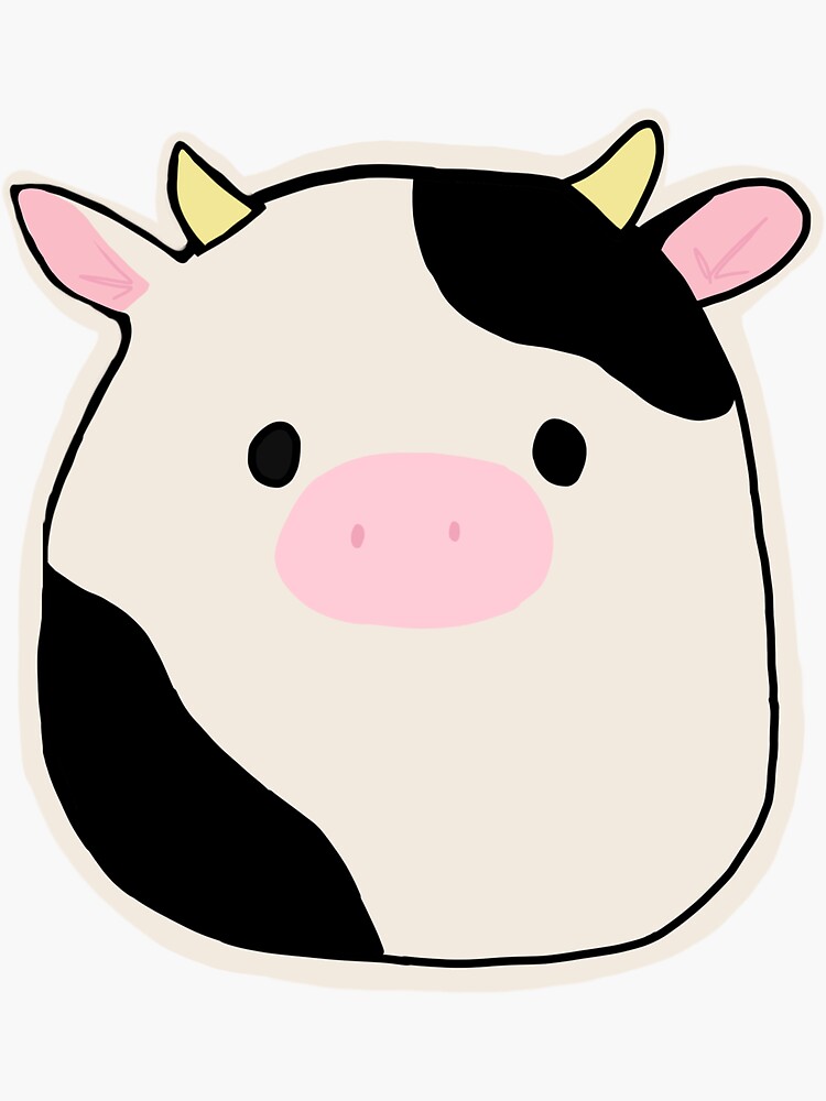 "Cute squishmallow cow" Sticker for Sale by atticprincess | Redbubble
