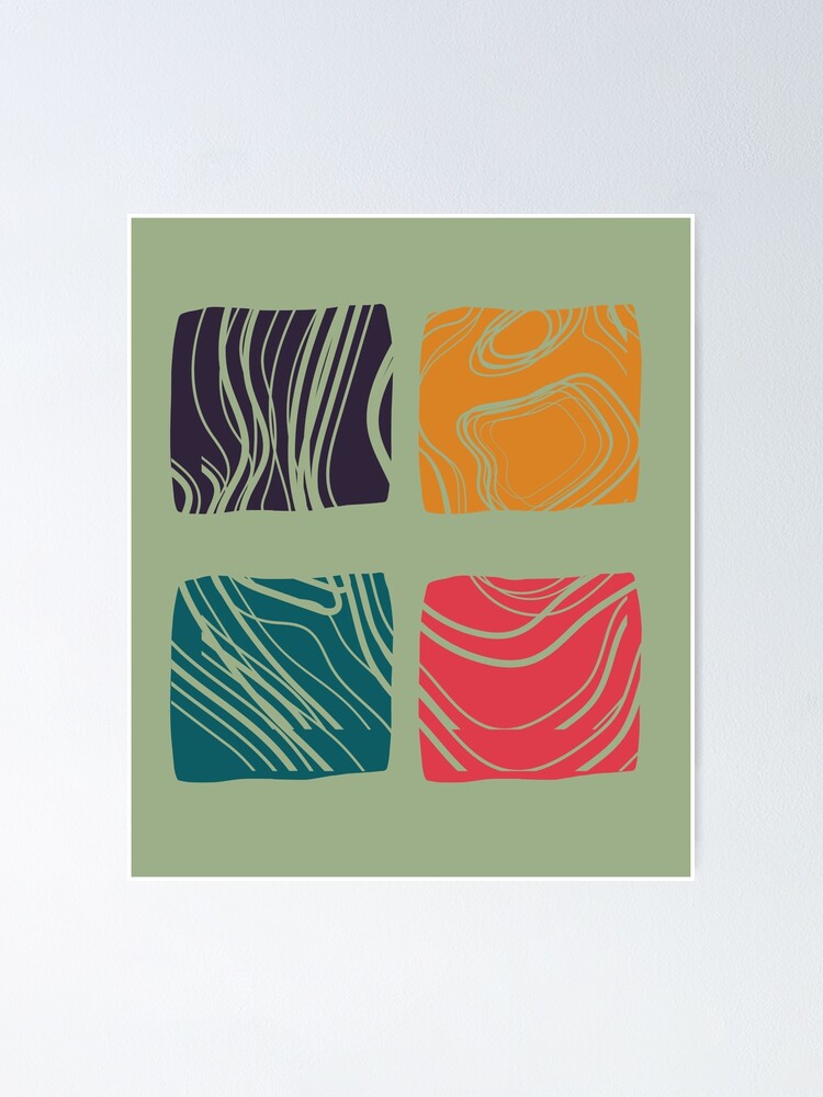 "Abstract Art Colorful Curves" Poster for Sale by Smart-Arts | Redbubble