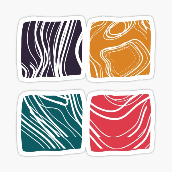 "Abstract Art Colorful Curves" Sticker for Sale by Smart-Arts | Redbubble