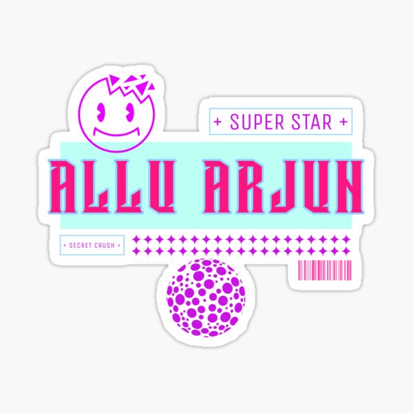 "Allu Arjun Super Star. " Sticker by UrbanTypography | Redbubble