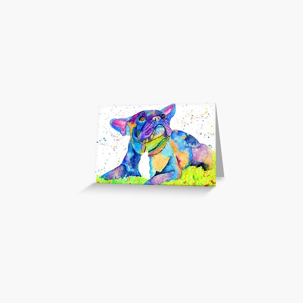 "Shrek - french bulldog merchandise" Greeting Card by MalikaPetArt ...