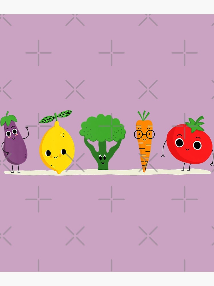 "Cute Vegetable Healthy Veggie Gardening" Poster for Sale by ...