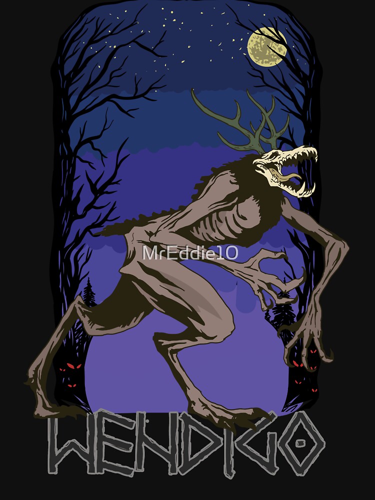 "Native American Wendigo Skin Walker Cryptid Art" Essential T-Shirt for ...