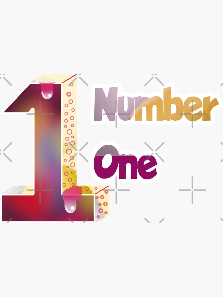 "Number One" Sticker by SALETO | Redbubble