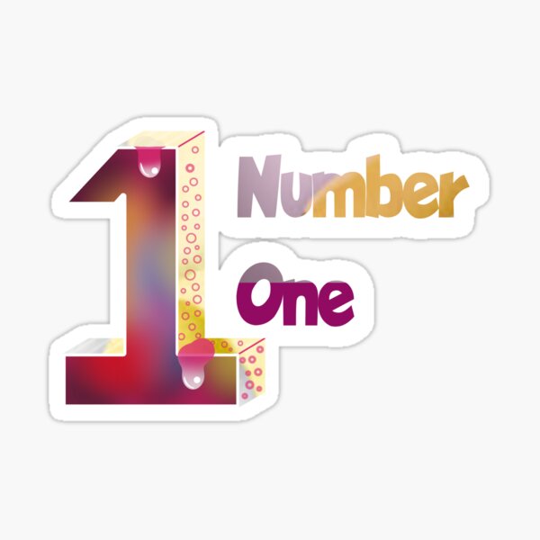 "Number One" Sticker by SALETO | Redbubble