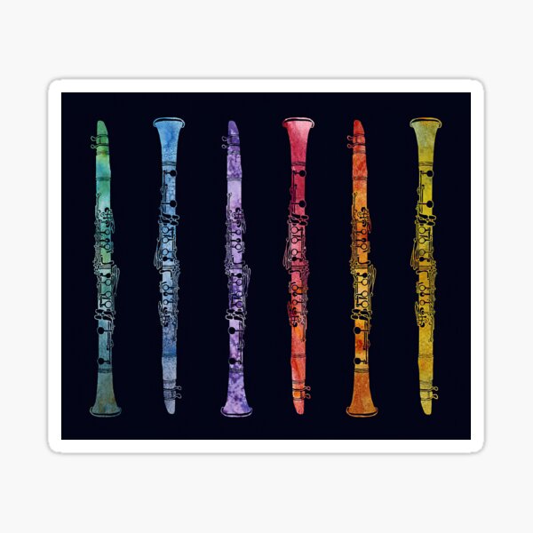 "Clarinet Watercolor" Sticker by MatildaWatson | Redbubble