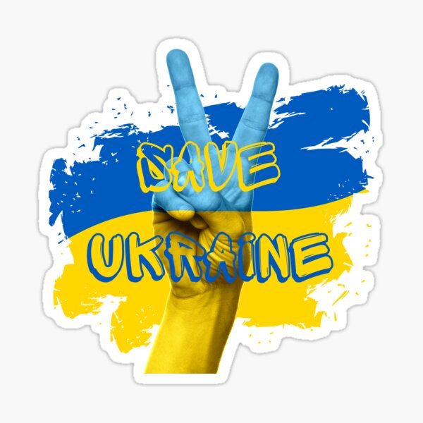 "Save Ukraine No War Peace For Ukraine World Peace" Sticker by ...