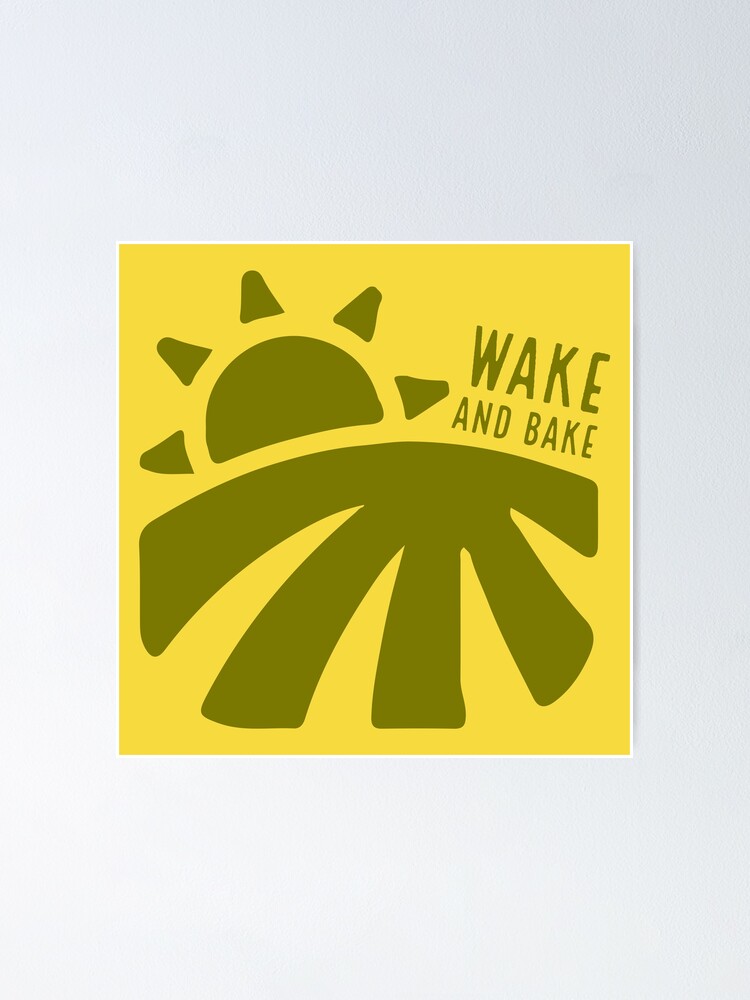 "Wake and Bake Sticker Design for Stoners, Weed Lovers and Marijuana ...