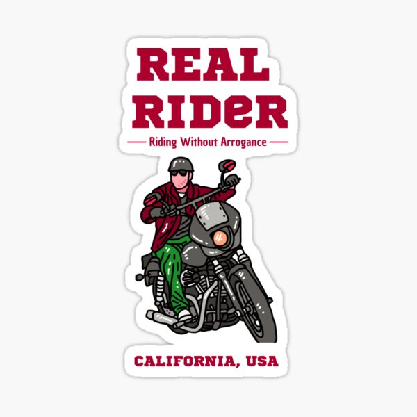 "Real Rider" Sticker by ReezaGraphic | Redbubble