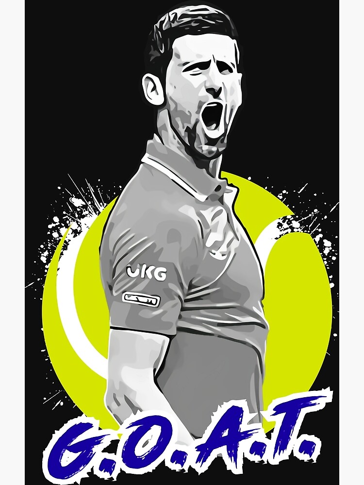 "Novak Djokovic - Nole - Goat" Poster for Sale by EmilyGoEGD | Redbubble
