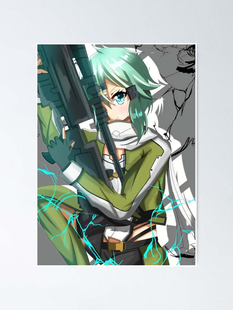"Sinon Sword Art Online" Poster for Sale by jerrieart | Redbubble
