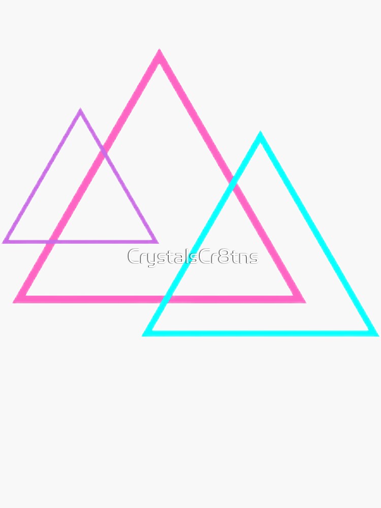 "Triangle Triplets" Sticker by CrystalsCr8tns | Redbubble