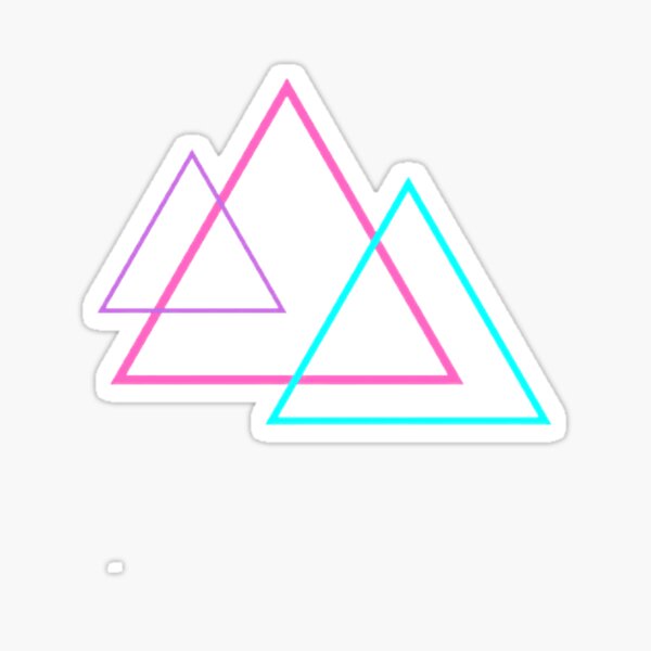 "Triangle Triplets" Sticker by CrystalsCr8tns | Redbubble