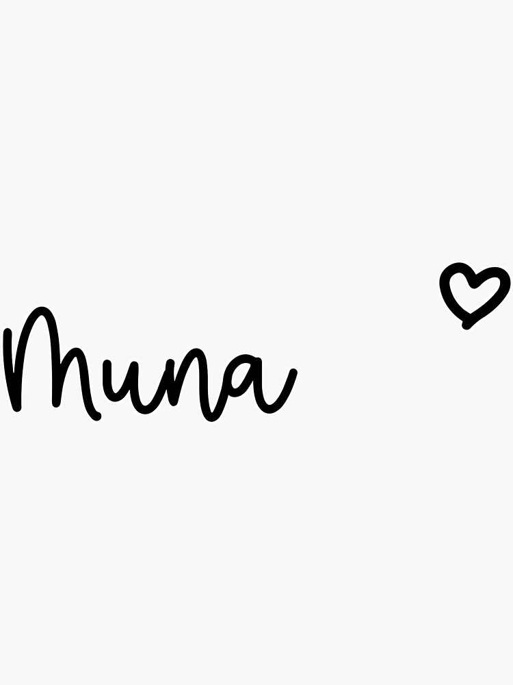 "Letter Muna Music Song Logo" Sticker by ricardopalle | Redbubble