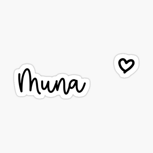 "Letter Muna Music Song Logo" Sticker by ricardopalle | Redbubble