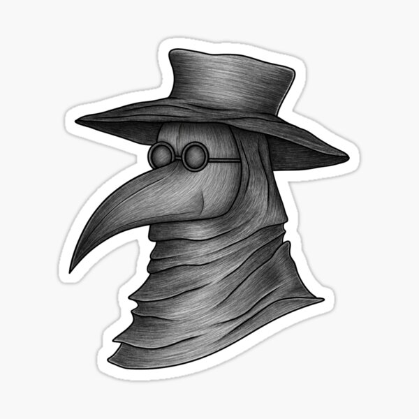 "Plague Doctor" Sticker for Sale by ObscureGallery | Redbubble
