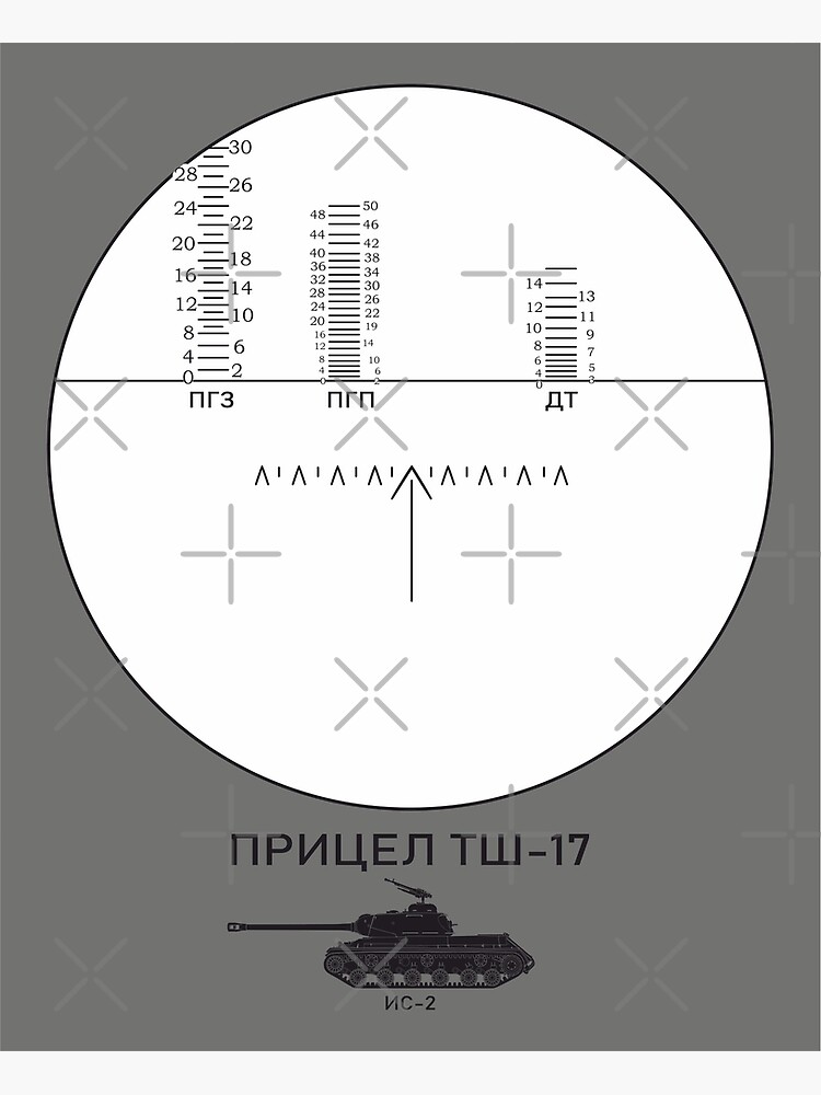 "TSH-17 sight on the IS-2 tank (on the light)" Poster for Sale by ...