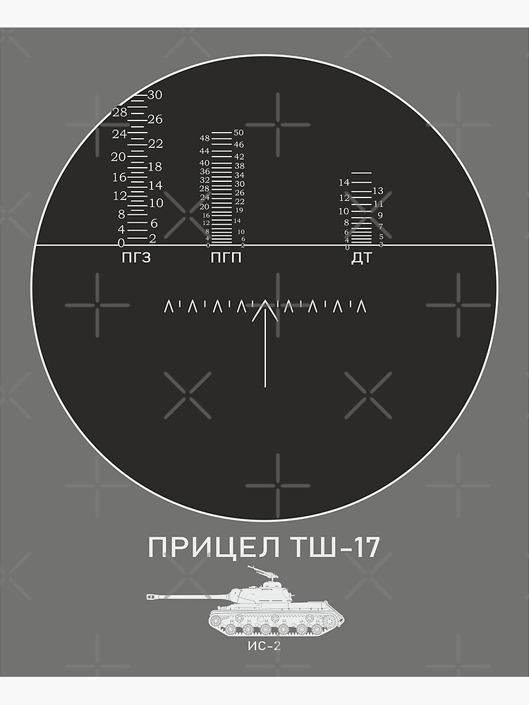 "TSH-17 sight on the IS-2 tank (for dark)" Poster for Sale by FAawRay ...