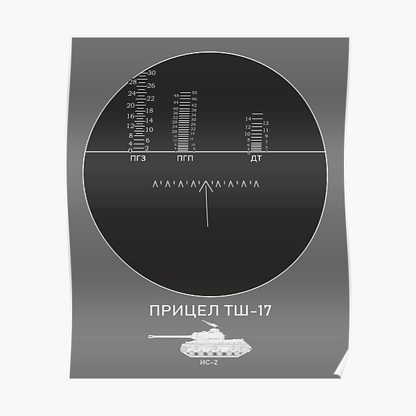 "TSH-17 sight on the IS-2 tank (for dark)" Poster for Sale by FAawRay ...