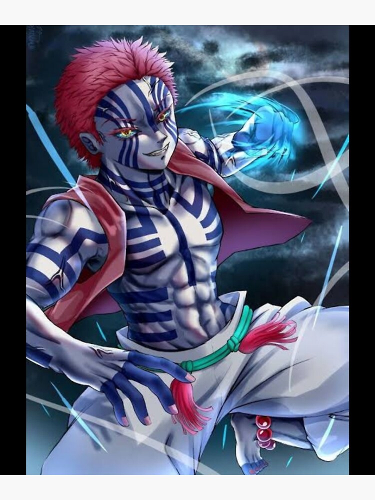 "Demon Slayer Kimetsu No Yaiba- Akaza T-Shirt" Poster by JackReidd ...