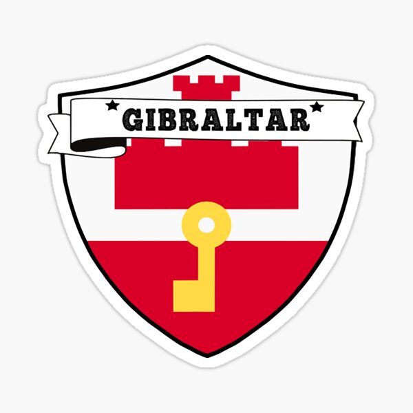 "GIBRALTAR COUNTRY SHIELD, MINIMALIST GIBRALTAR FLAG, I LOVE GIBRALTAR ...