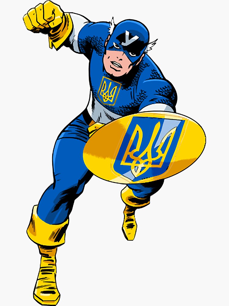 "Captain Ukraine " Sticker for Sale by camryn46776 | Redbubble