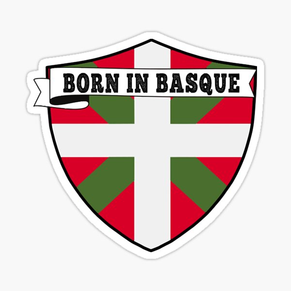 "BASQUE COUNTRY SHIELD, MINIMALIST BASQUE FLAG, I LOVE BASQUE , BORN IN ...