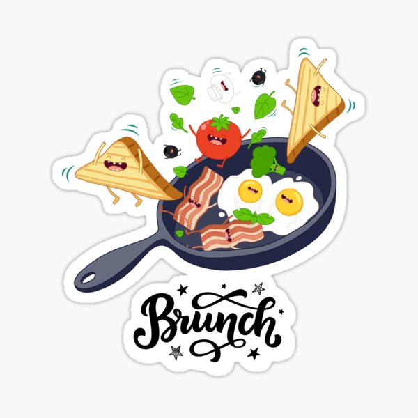 "happy brunch" Sticker by daddy-Lee | Redbubble