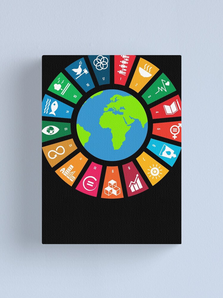 "UN SDGs UN Global Goals Logo United Nations Sustainable Development Goals 2030" Canvas Print ...