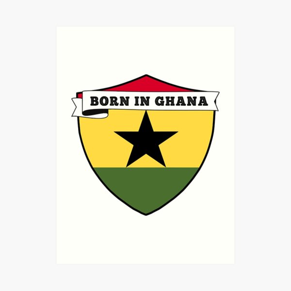 "GHANA COUNTRY SHIELD, MINIMALIST GHANA FLAG, I LOVE GHANA , BORN IN ...