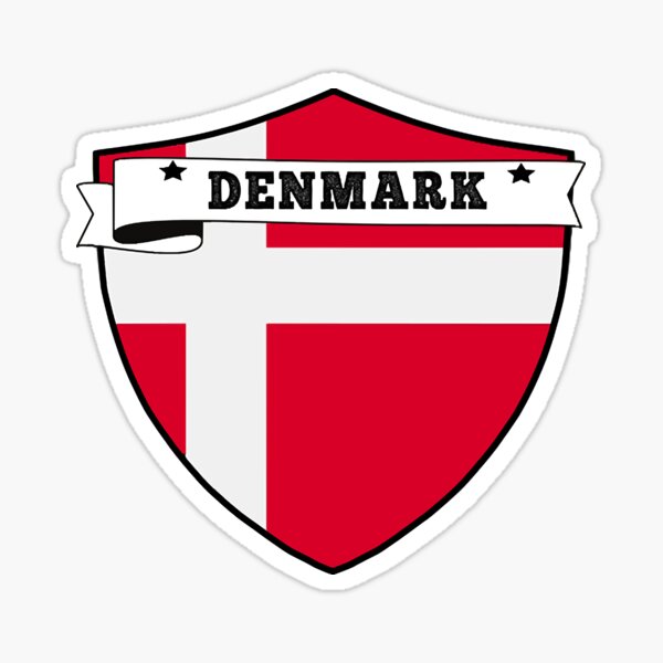 "DENMARK COUNTRY SHIELD, MINIMALIST DENMARK FLAG, I LOVE DENMARK ...