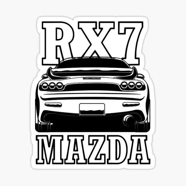 "line art rx7 " Sticker by nmibraynar | Redbubble