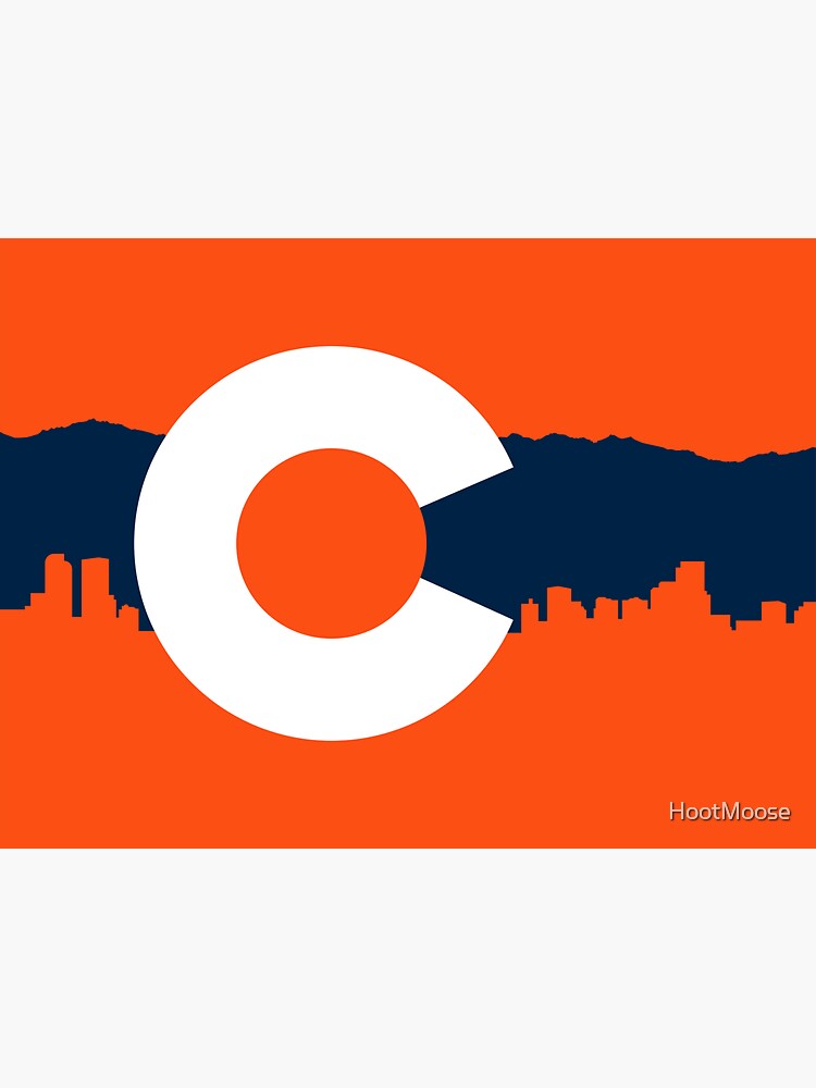 "Colorado State Flag - Broncos 1" Sticker by HootMoose | Redbubble