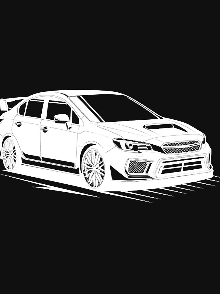 "Subaru wrx line art 1 ( white print ) " T-shirt for Sale by rsikendal ...