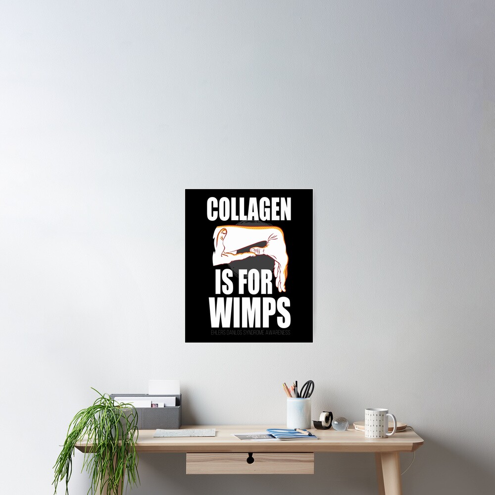 "Collagen is for Wimps Ehlers Danlos Syndrome Awareness Zebra Hand Sign ...