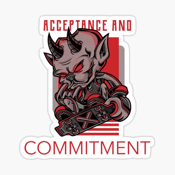 "Skateboard Acceptance and Commitment" Sticker by martjfaulkner | Redbubble