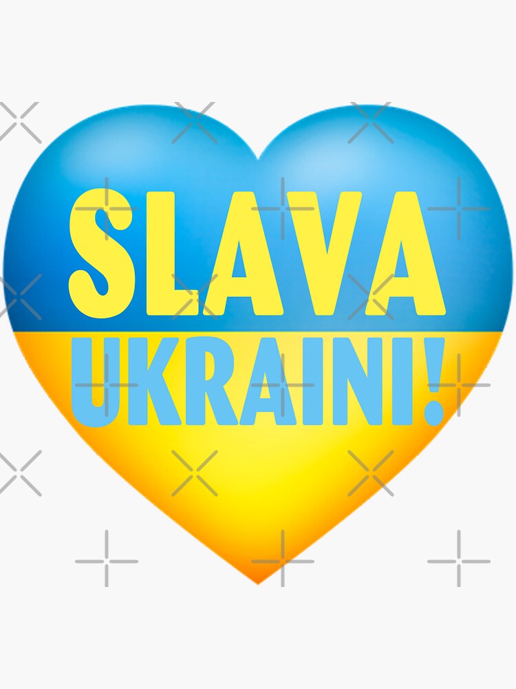 "Slava Ukraini" Sticker by arieltiradoqkk | Redbubble