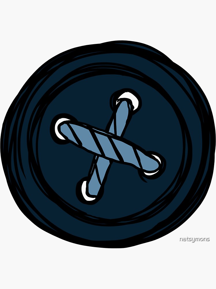 "Button" Sticker for Sale by natsymons | Redbubble