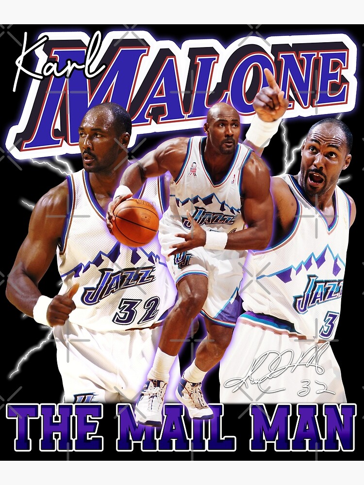 Póster «Vintage KARL MALONE The Mail Man Baloncesto Leyenda Firma Retro ...