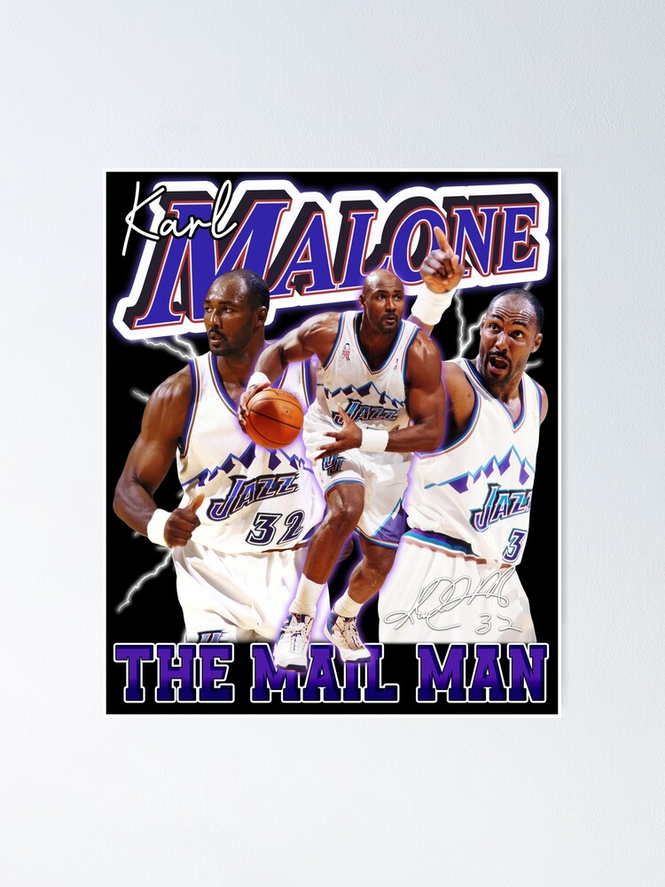 Póster «Vintage KARL MALONE The Mail Man Baloncesto Leyenda Firma Retro ...
